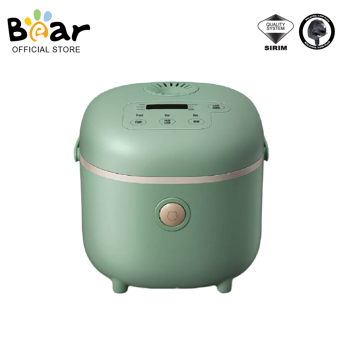 Smart Rice Cooker 1.5L | Smart Sensor | Fast Cook - Bear Malaysia