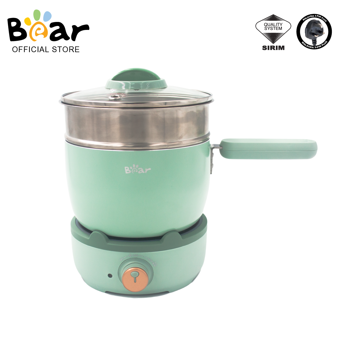 3 in 1 Multicooker | Grill, Cook & Steam | Bear Malaysia