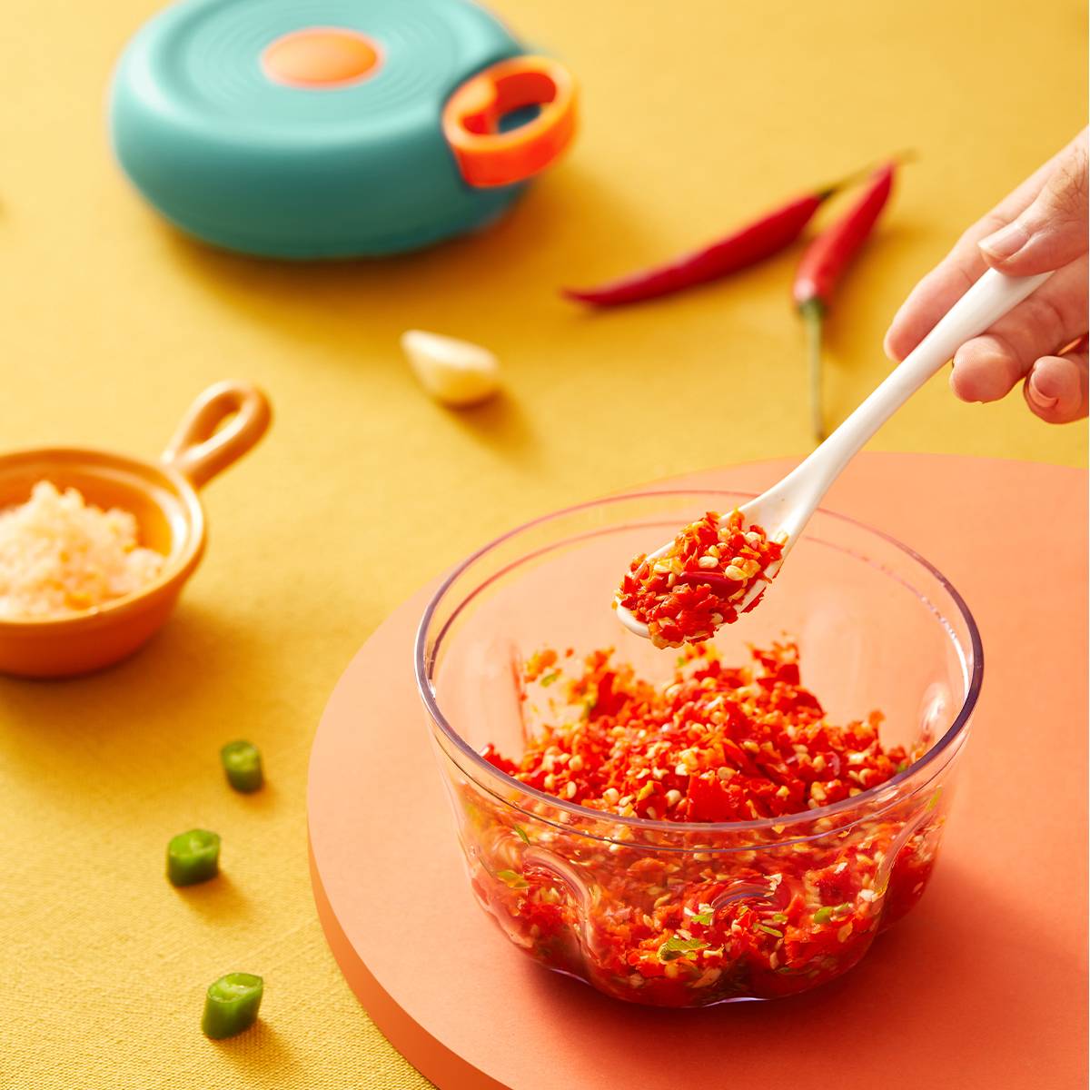 Hand Pull Chopper & Mixer | Portable and Efficient | Bear Malaysia