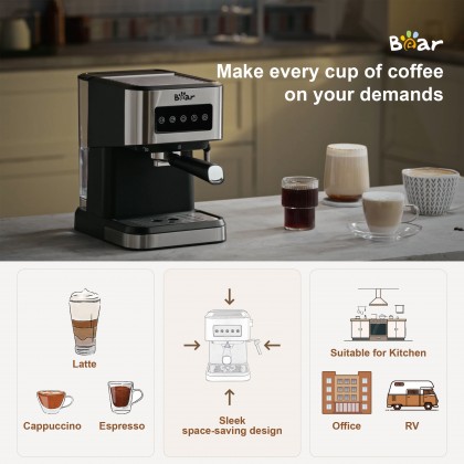 Bear Coffee Maker | 15-Bar Pressure | 1.5L Tank Capacity