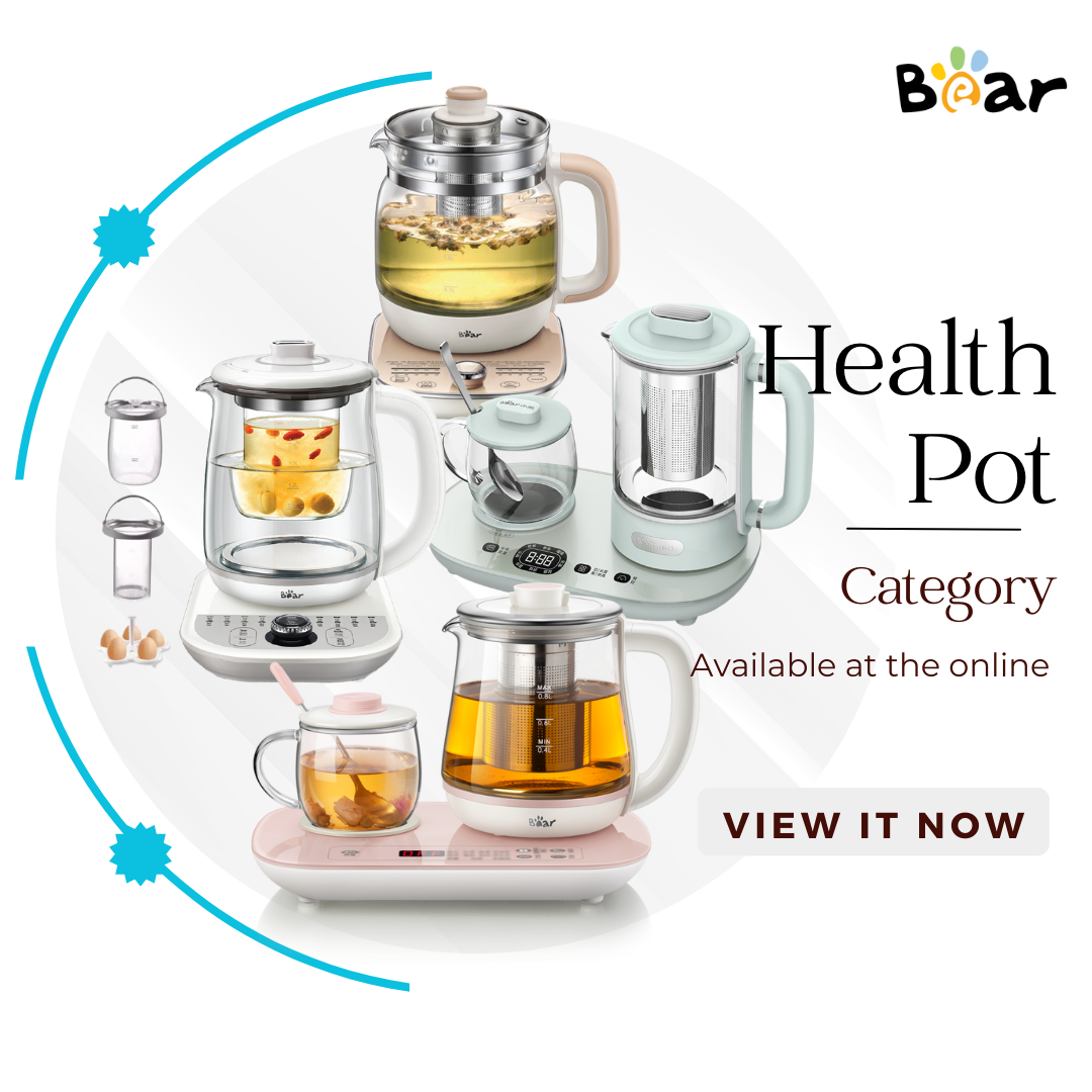 Bear Electric Health Pot 0.6L, 0.8L & 1.8L | Preset Menus | Keep Warm ...