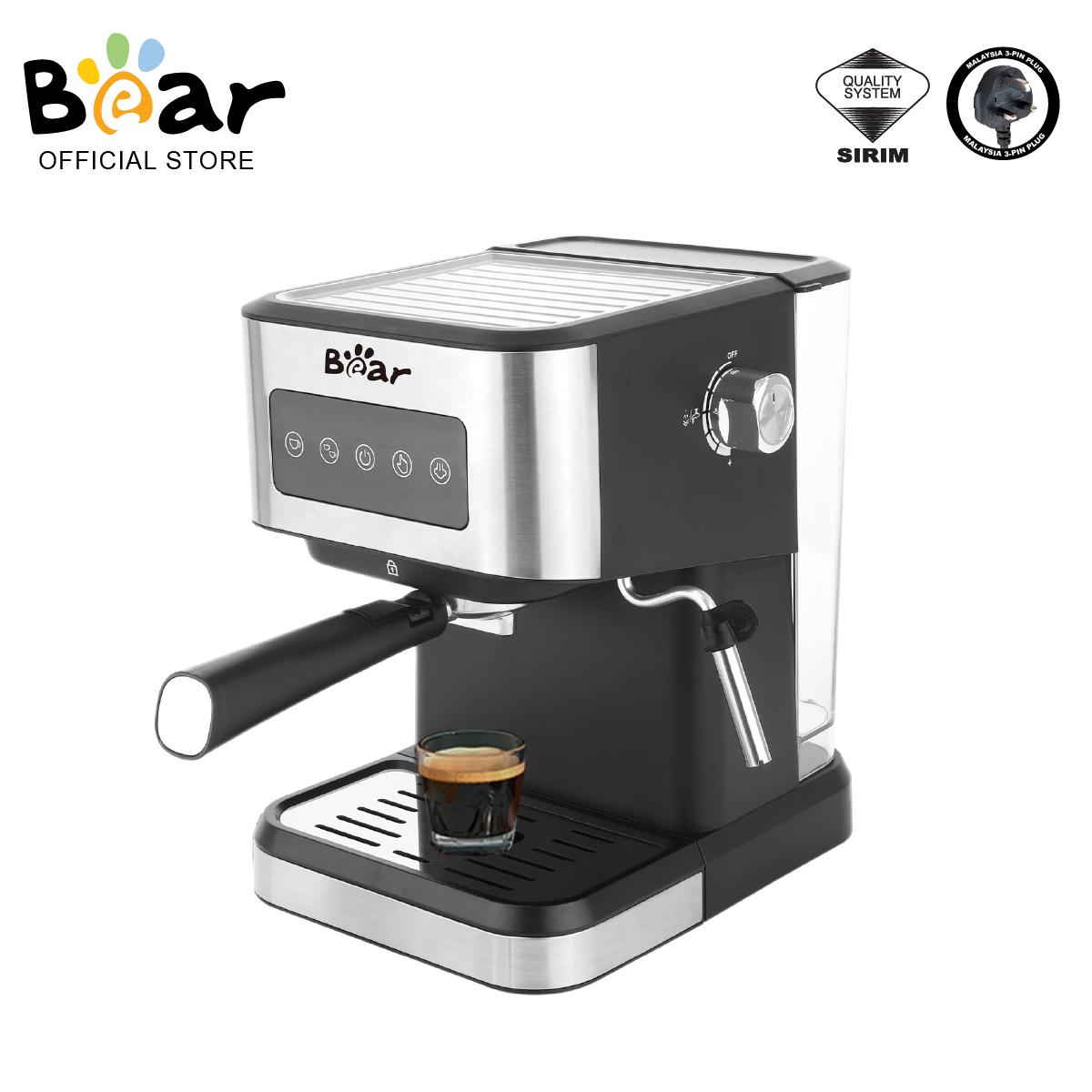 Bear Coffee Maker | 15-Bar Pressure | 1.5L Tank Capacity